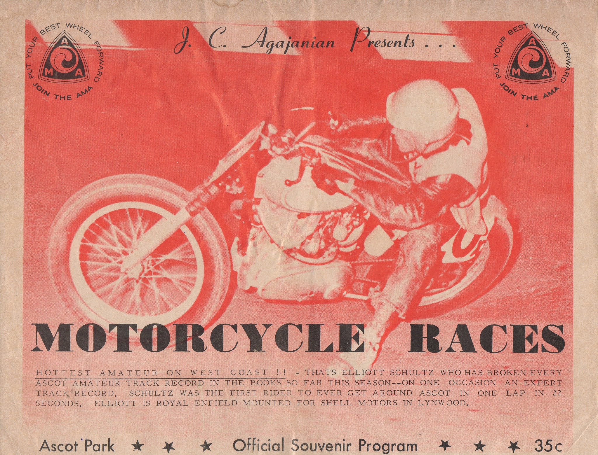 POPPA WHEELIE: Flat Track Friday, Elliot Schultz, Ascot Park.