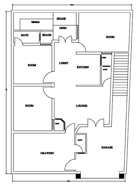 Auto-Cad House Plan 17 - Civil & Architect Work