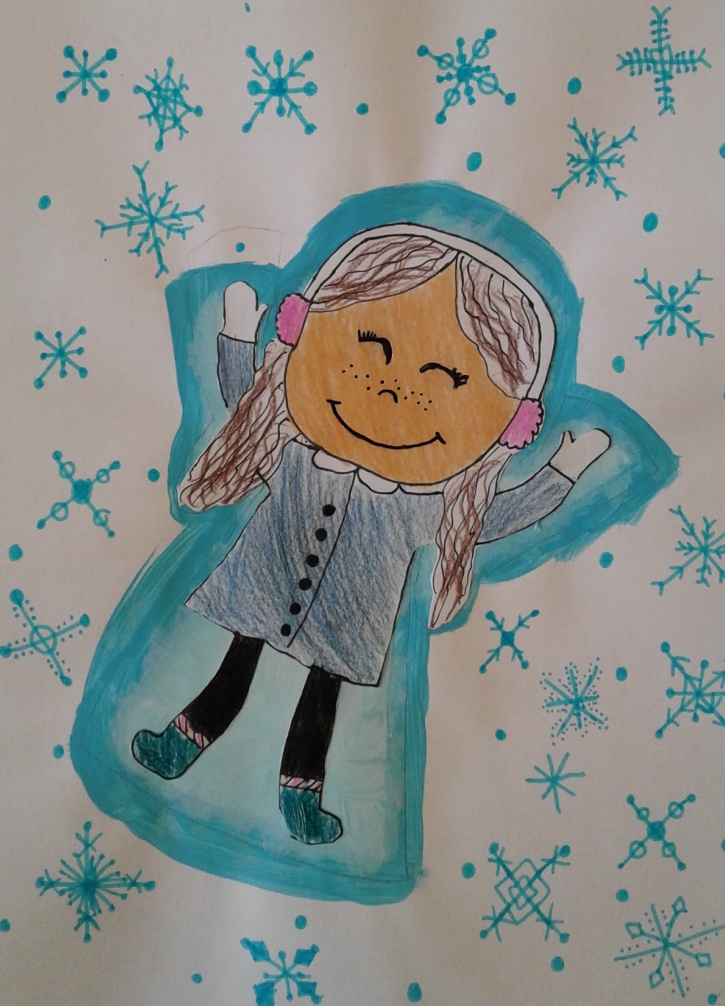 a faithful attempt: 4th Grade Snow Angel Portraits