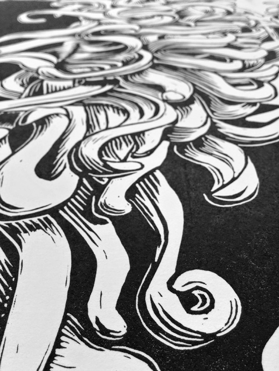 Nessy Designs: Acorn Linocut - Part 2