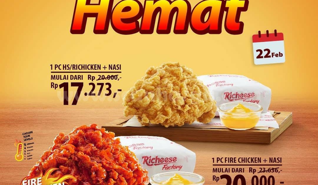 RICHEESE FACTORY PAKET NEW HEMAT! Promo Fire Chicken Harga Mulai Rp 17. ...