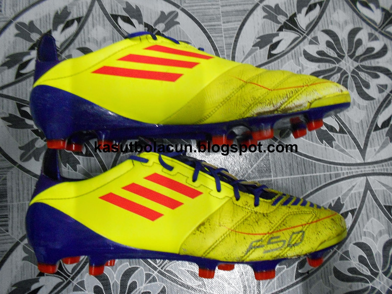 Kasut Bola Cun/Nice Football Boots: Adidas F50 Adizero 2 FG-KUNING-BIRU