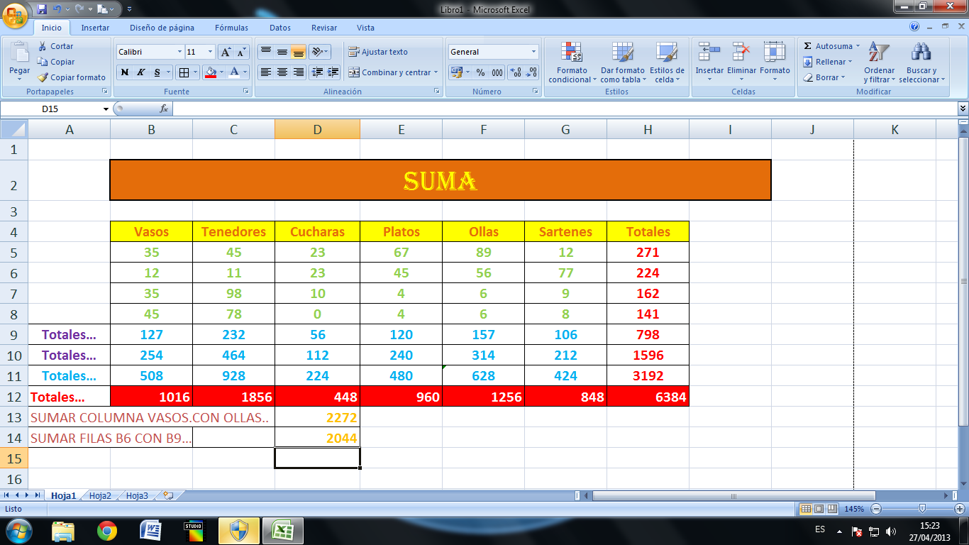 Operaciones Basicas En Excel Suma Resta Multiplicacion Y