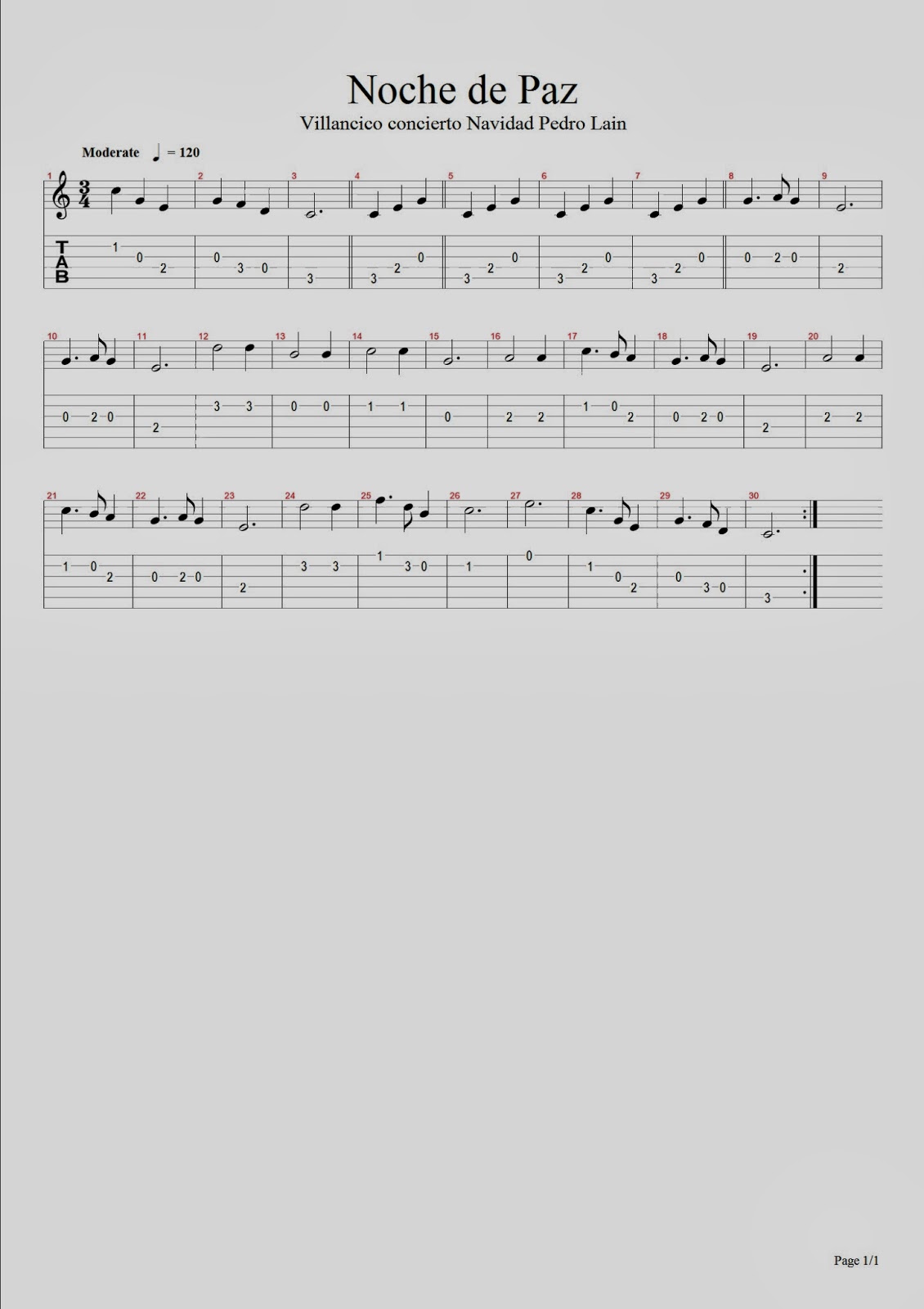 Todo sobre flauta y piano y guitarra: Noche de paz, guitarra, acordes, letra, bandurria, laúd.