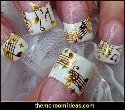 Decorating theme bedrooms - Maries Manor: nail art - music themed nail ...