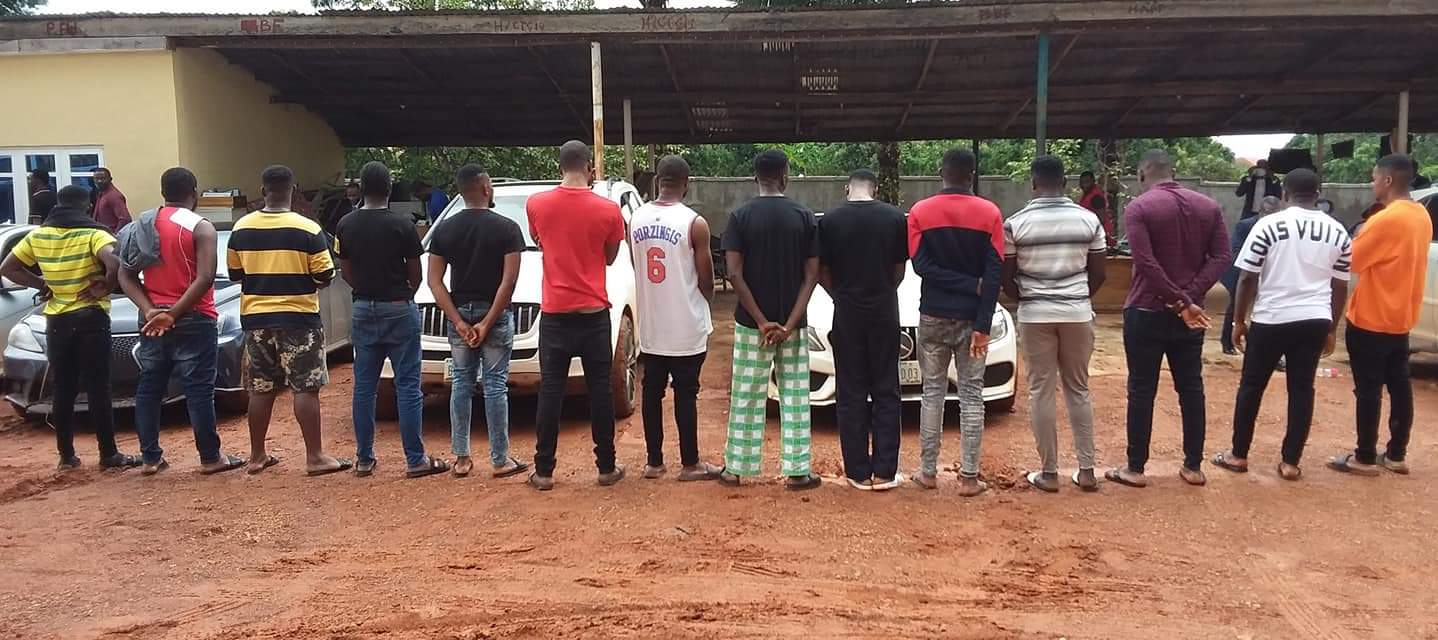 The suspects whose age ranges from 21 and 28 were arrested at Okpuno ...