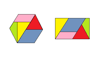 MEDIAN Don Steward mathematics teaching: hexagon to rectangle