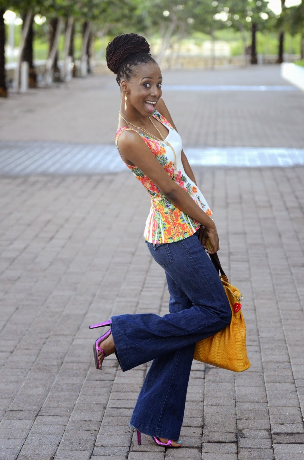 INSPIRED STYLE: Flared and floral ~ SHADES N STYLES