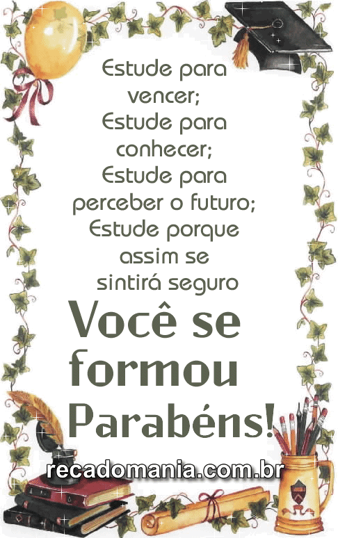 Mensagens da Net: Formatura : Parabéns pela formatura