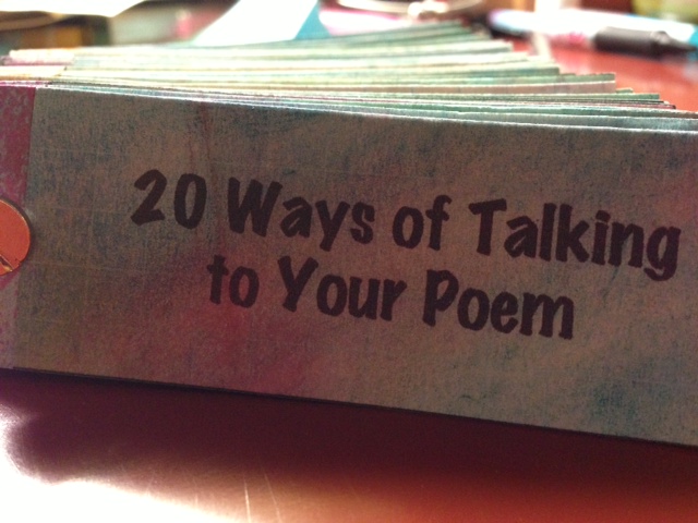 Giving Hands Creative: 20 Ways of Talking to Your Poem: Book-in-A-Day Wk 10