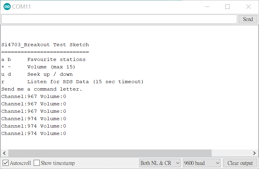 Arduino筆記(76)：使用搖桿調整Si4703 FM收音機頻道與音量