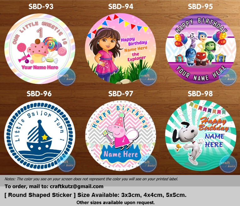 Birthday Sticker Series FREE Design/Template ~ Craft Kutz