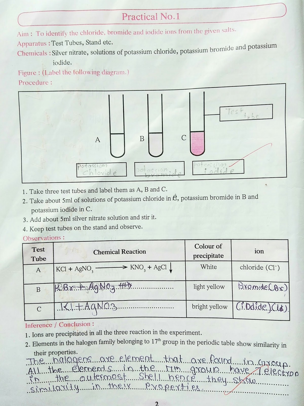 Science Practical Answers 2020