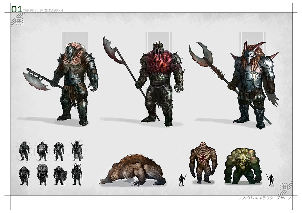 Marthe sketches: The Epic of Gilgamesh - Design Sketches