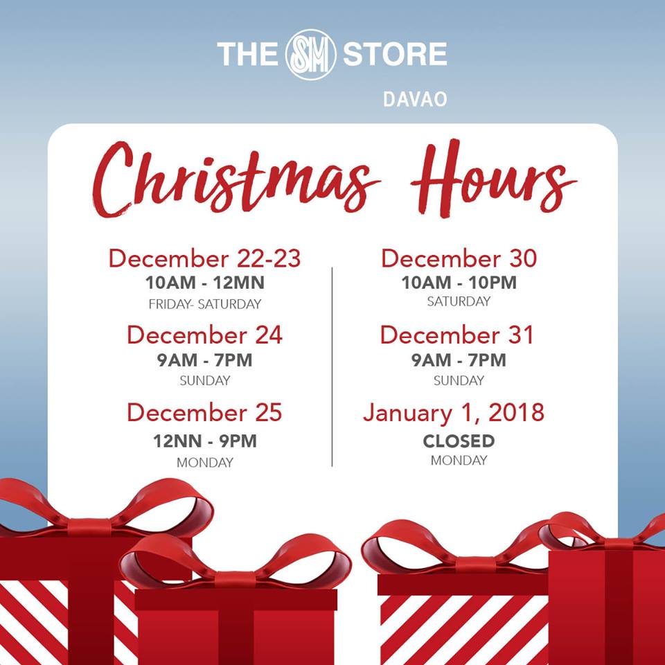 Manila Shopper: Holiday 2017 Schedule of Malls, Supermarkets, & Theme Parks