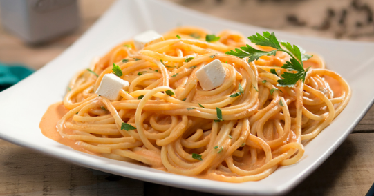 espaguetis o pasta al chipotle