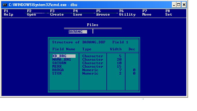 Share Koding Program: Cara membuat Database pada Clipper