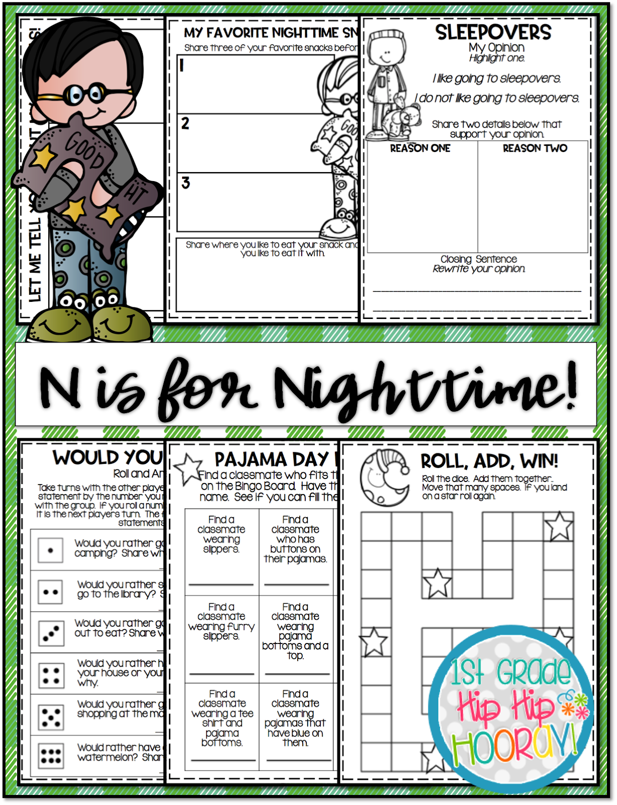 1st Grade Hip Hip Hooray!: N is for Nighttime...ABC Summer Countdown