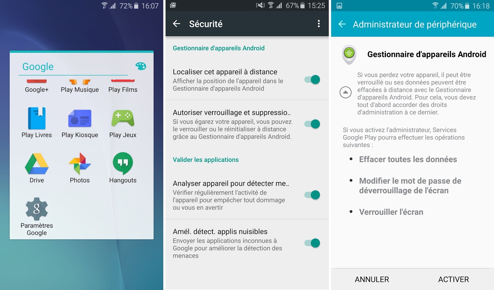 Connectez vous avec un compte google qui a déjà été synchronisé sur cet ...