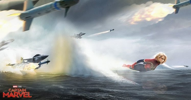 Galaxy Fantasy: Captain Marvel vuela entre aviones y misiles en este ...