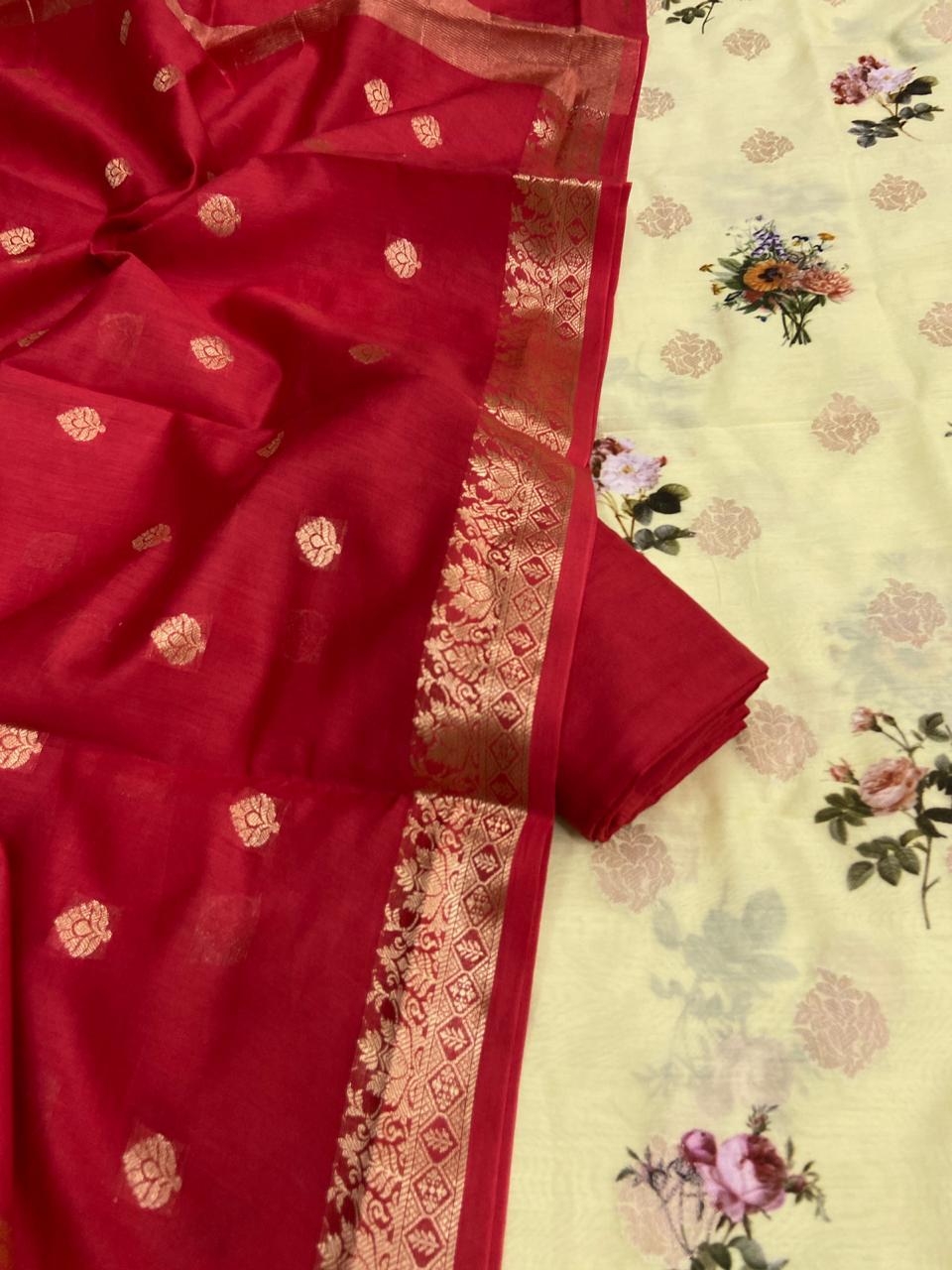 Pure digital print chanderi suits