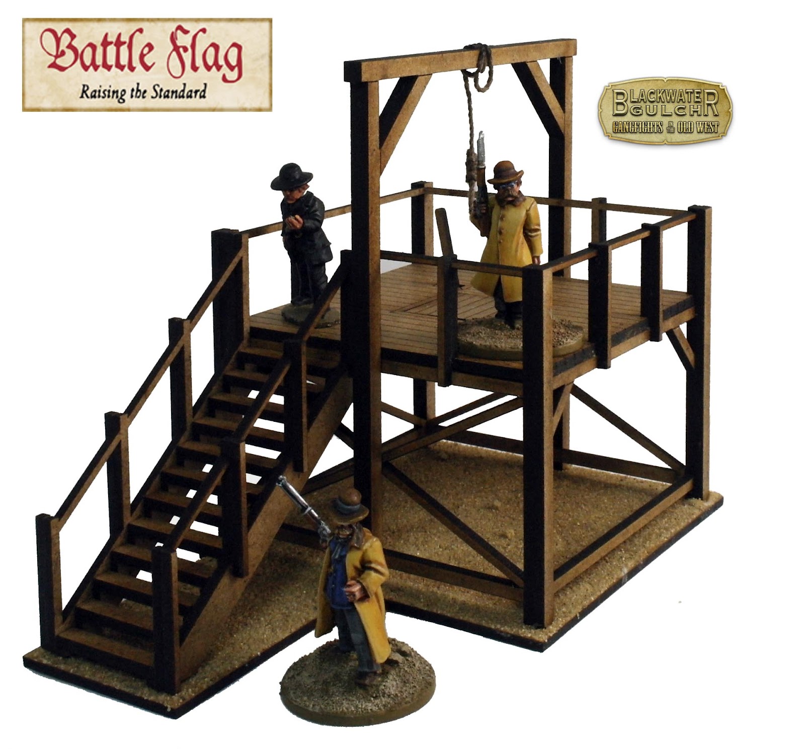 28mm Wild West Model Gallows. Hang'Em High! |Battle Flag