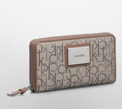 Boutique Malaysia: CALVIN KLEIN logo jacquard continental womens wallet