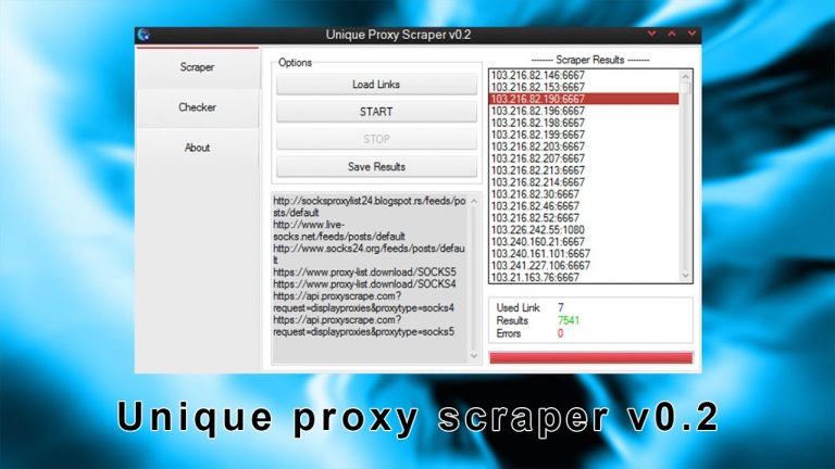 Unique Proxy Scraper v0.1