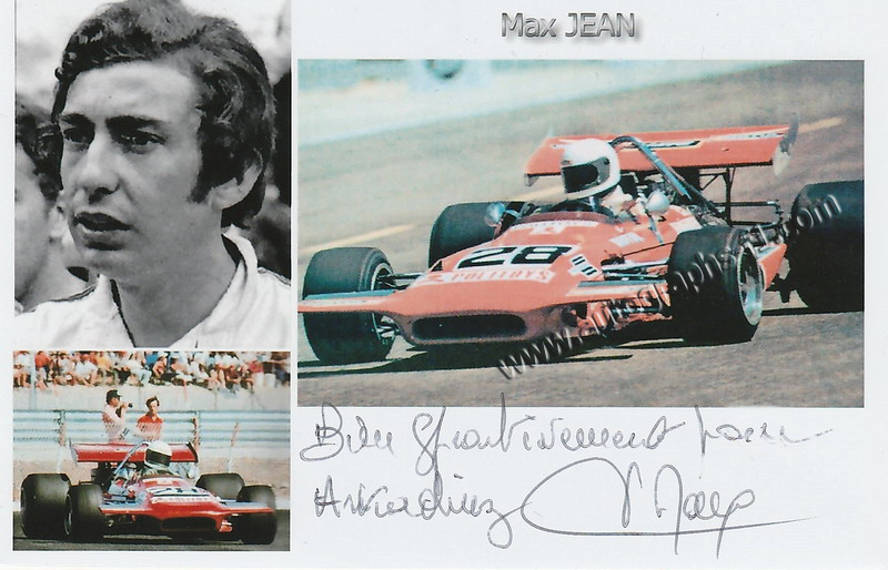 Autographs-F1: Max JEAN