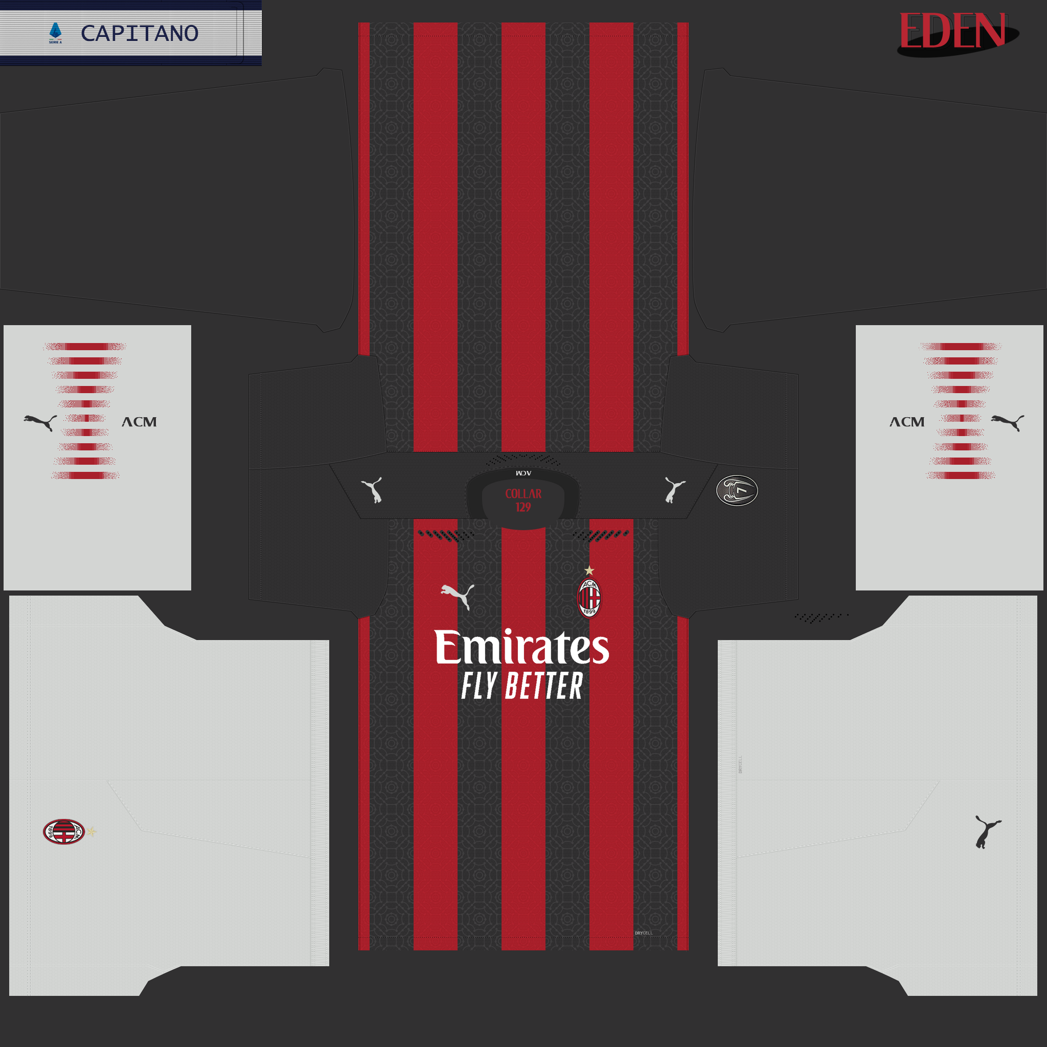 EDEN: PES 2020 AC MILAN 2020/2021 Season Kits