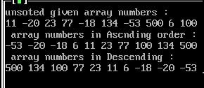 6)Write a program that sorts given integers and display in Ascending ...