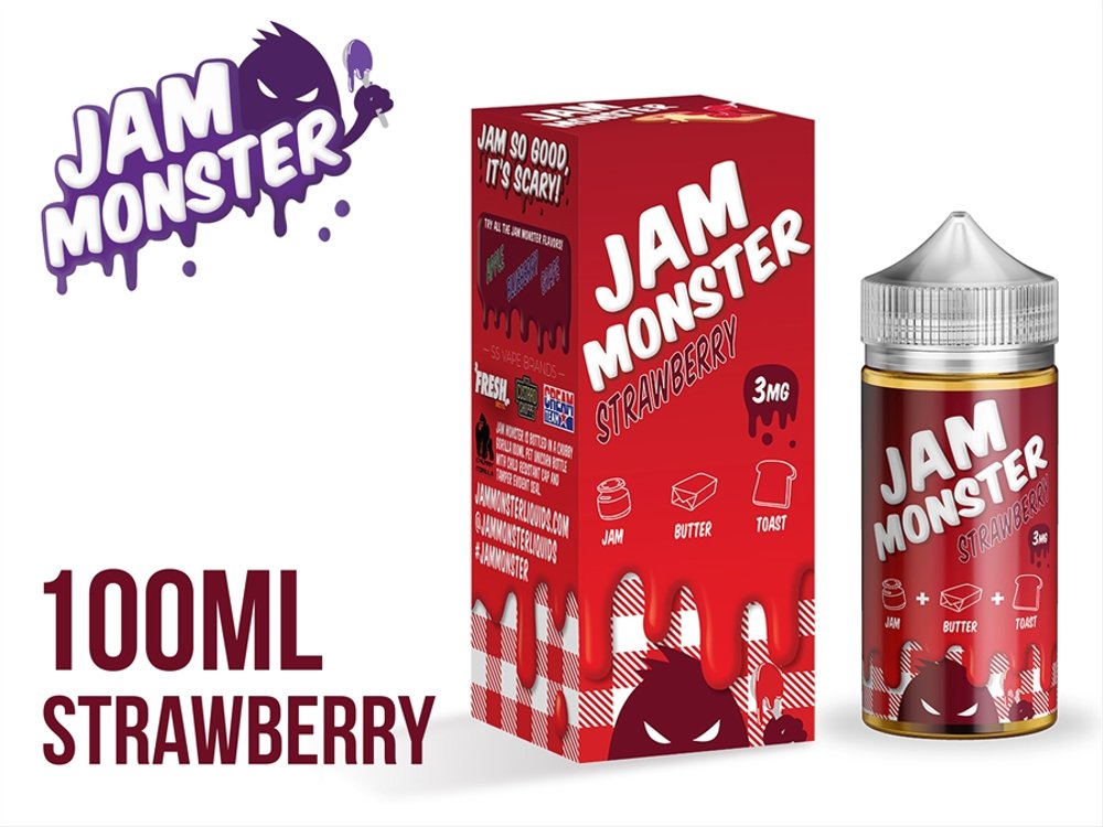 Review Liquid Jam Monster Strawberry 100ml - Vaper Vapers