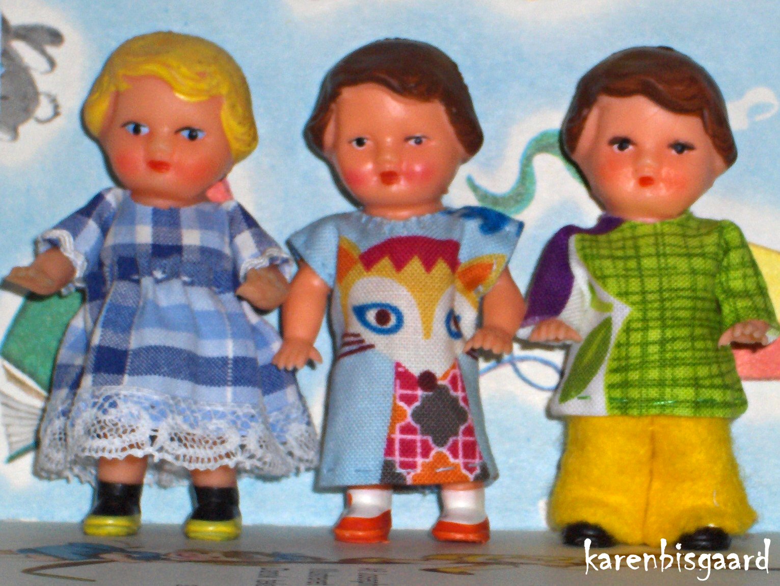 Karen`s Vintage Dolls Photography.: Ari toddler dolls collection 7 cm high.