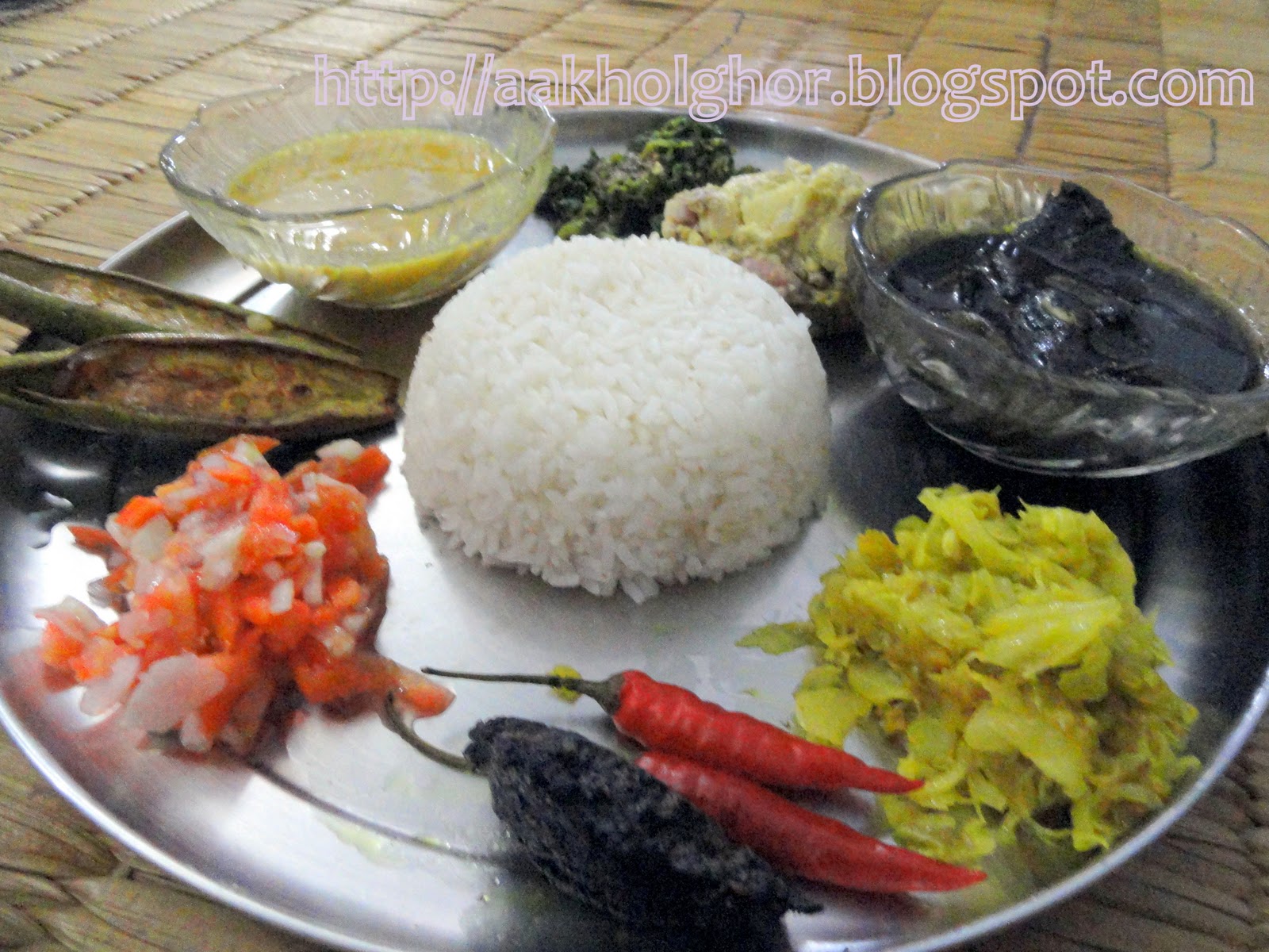 Aakhol Ghor, the Assamese Cuisines and Foods from Assam: Assorted ...