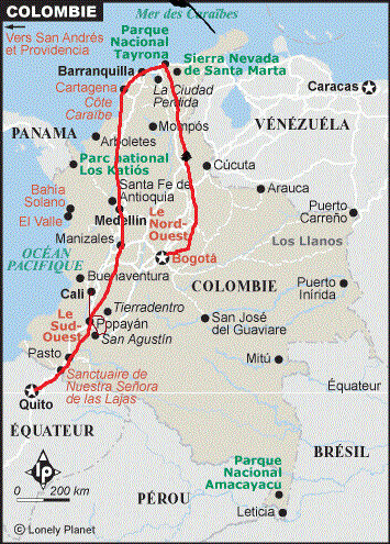 America del sur: Itinéraire Colombie