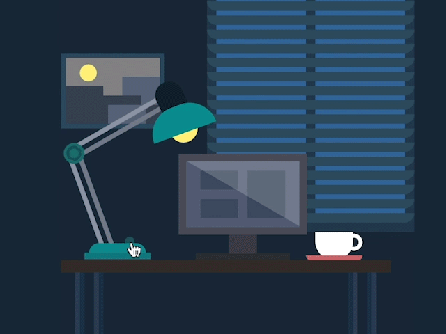 CSS Desk Lamp (Switch On/Off)