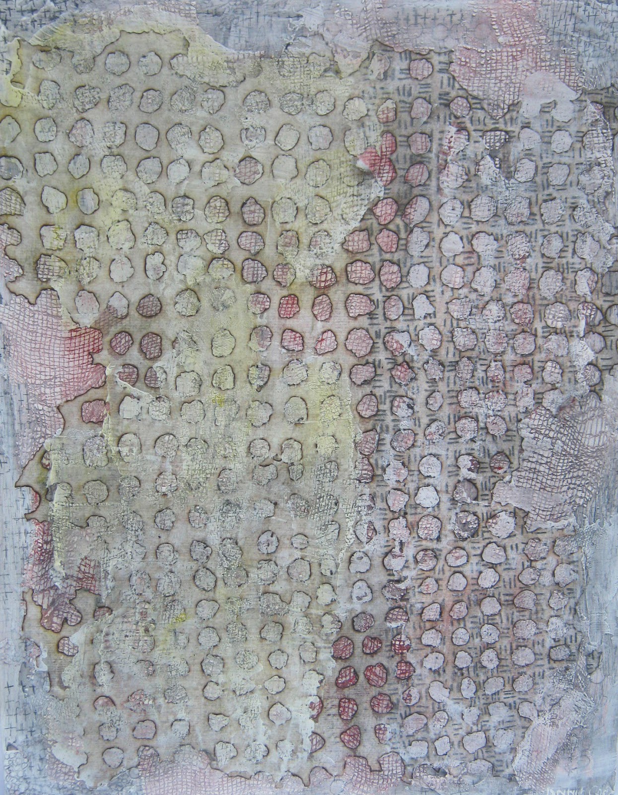 Blissful-Bohemian: New Collage/Burn Painting