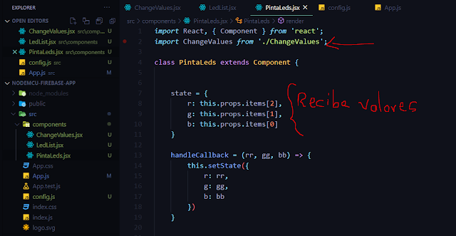 ReactJS Firebase esp8266 Nodemcu Led RGB Frontend - Arduino