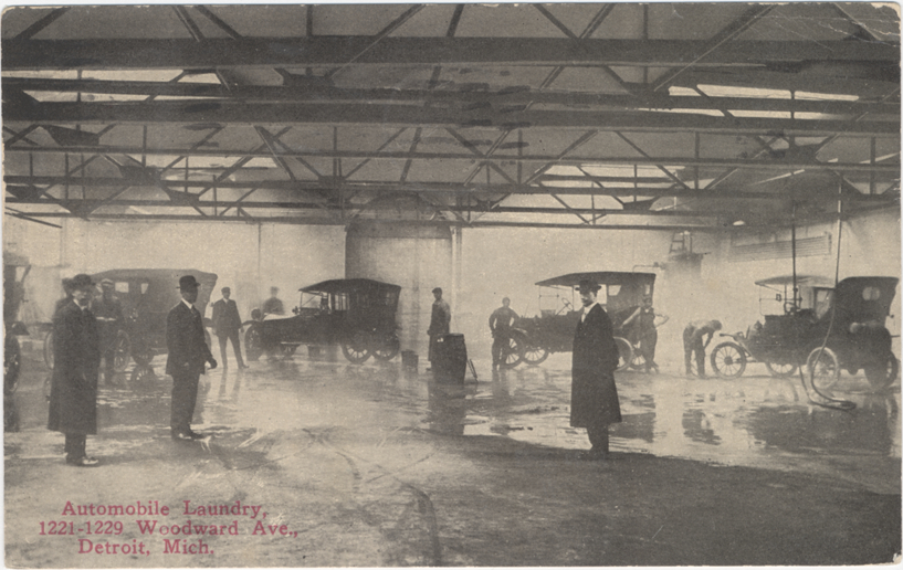 The Automobile and American Life: Car Wash, 1913 -- "A Car Laundry!"