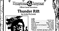 Stocking The Dungeon: The Thunder Rift, the "other" D&D default setting
