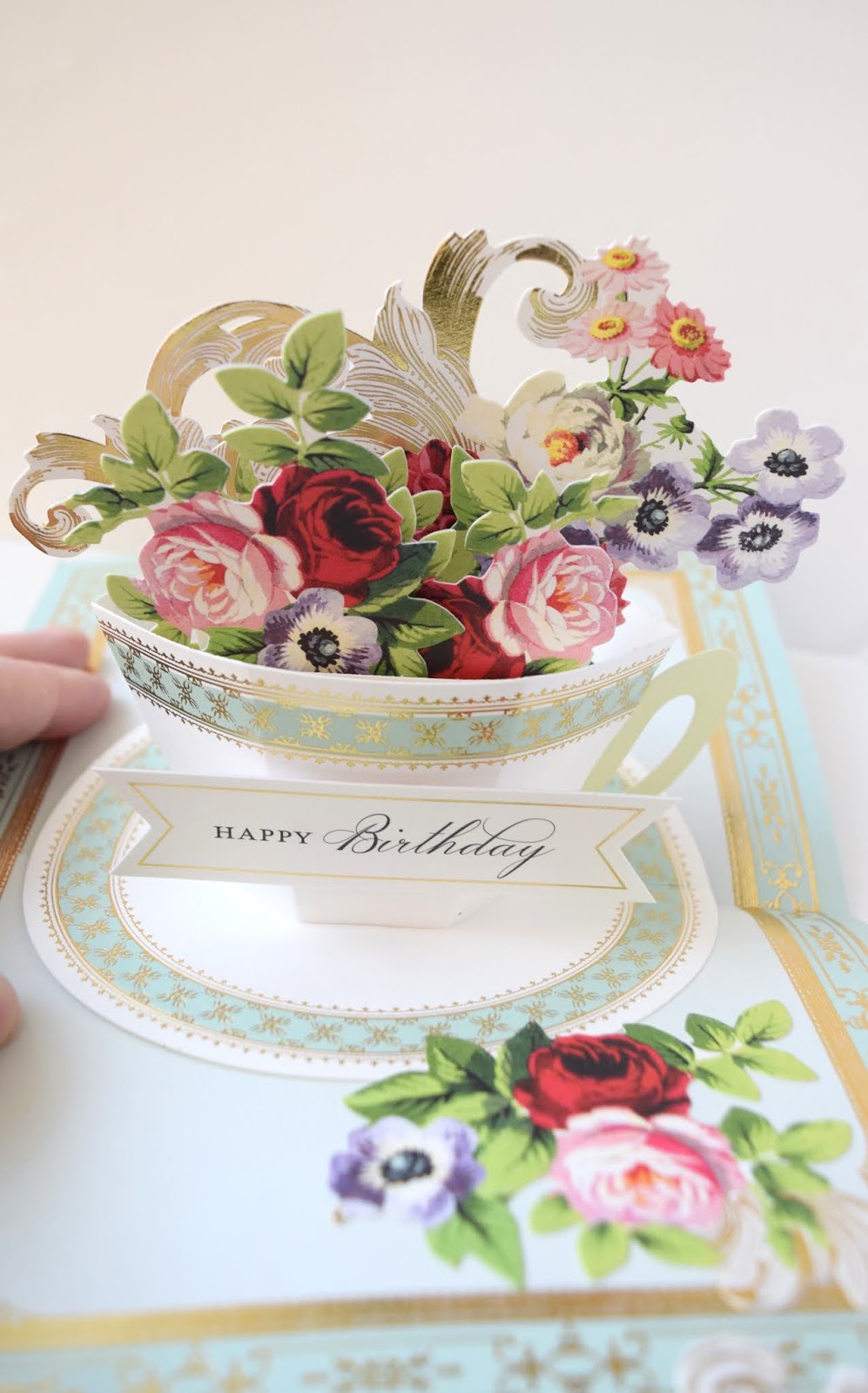 Crafty Creations with Shemaine: Anna Griffin Tea Cup Pop up cards