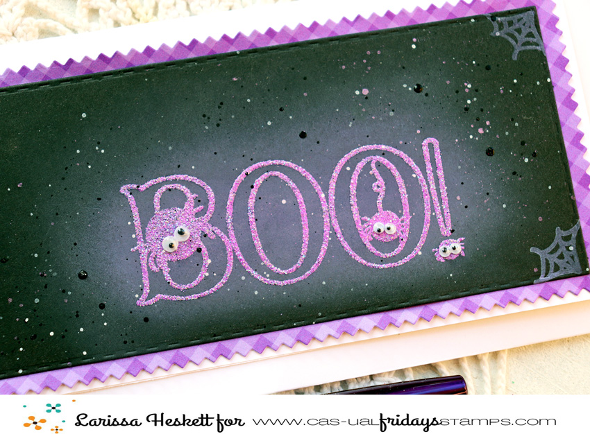 CAS-ual Fridays Stamps: Sparkling Boo Halloween Card!!