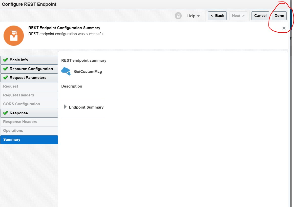 Build Sample REST integration using Oracle Integration Cloud services