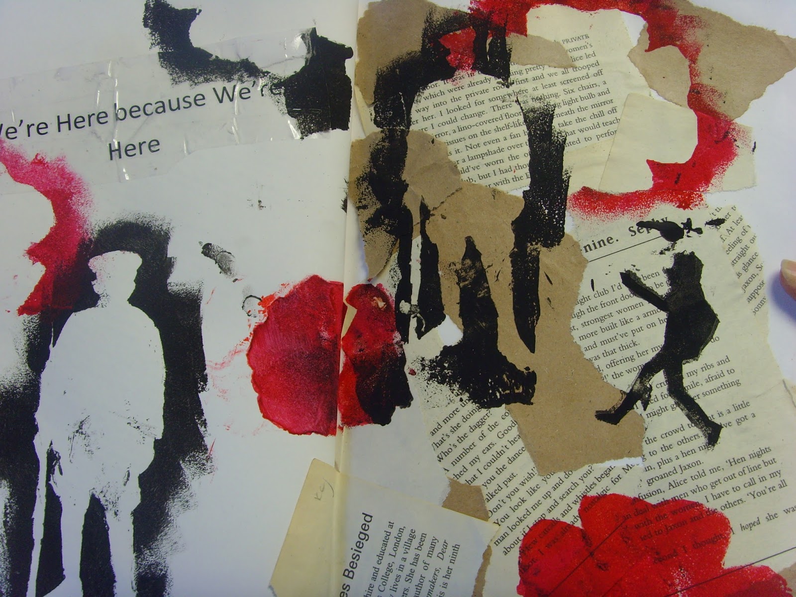 Corbet Art: Year 9 war art project is looking great!