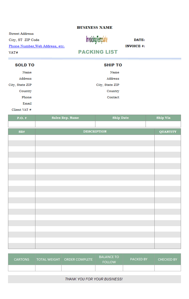 Download Waybill Form - Invoice Template
