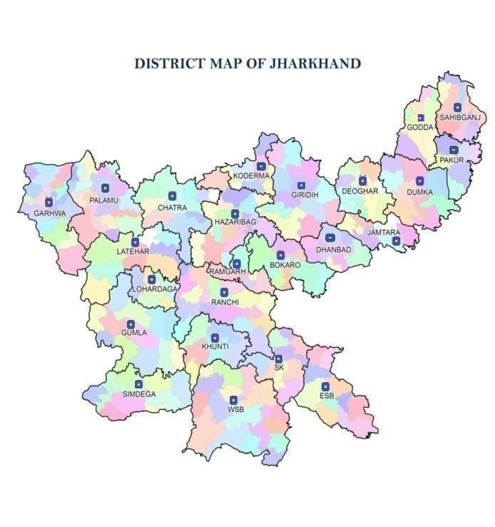 New Sagen Sakam: Percentage of population in Santhal in Jharkhand