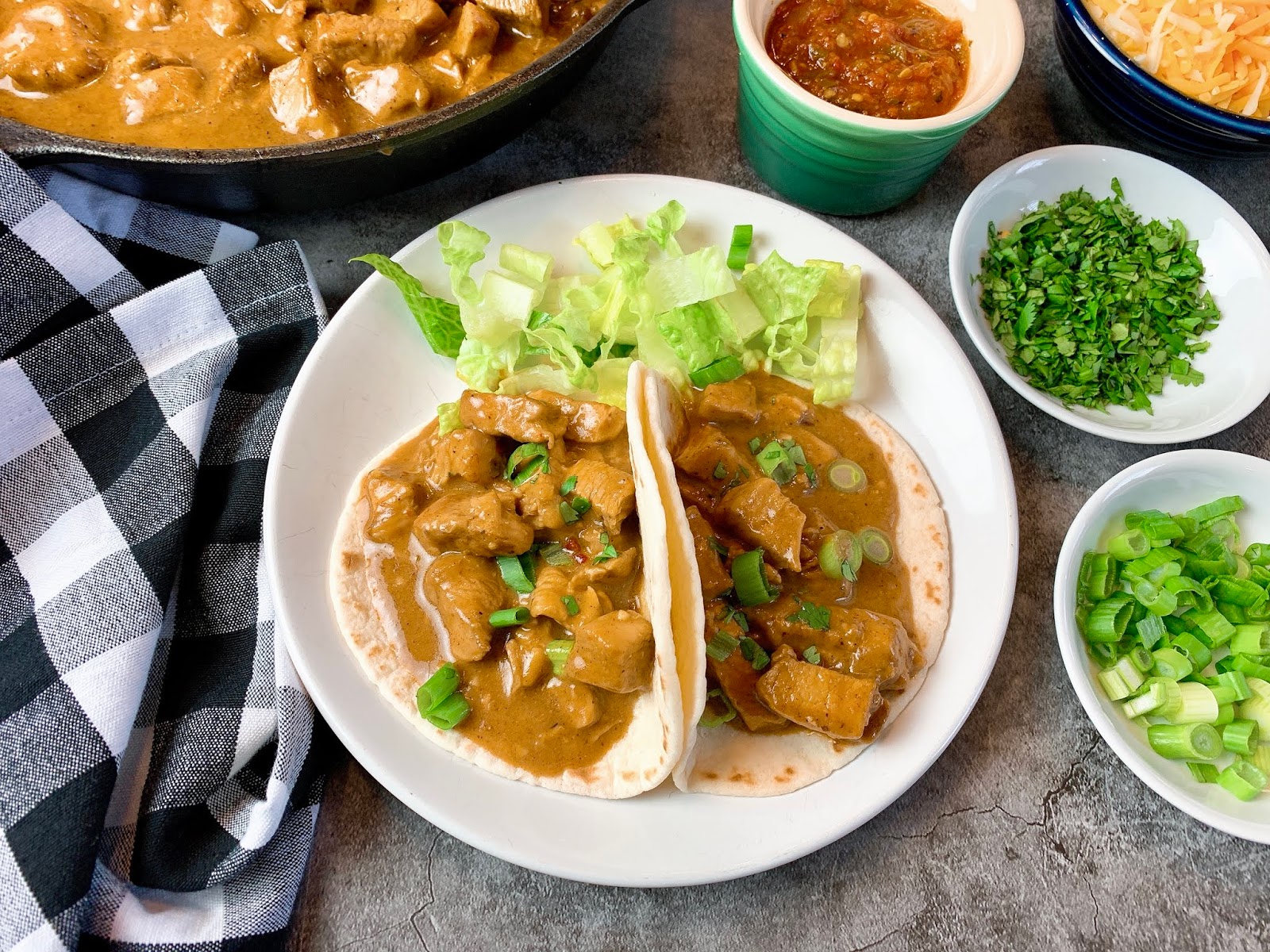Chicken Soft Tacos with Creamy Chipotle-Cheese Sauce