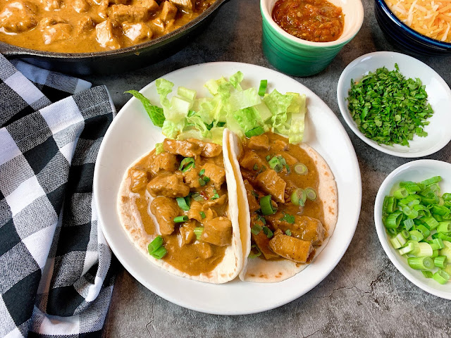 Chicken Soft Tacos with Creamy Chipotle-Cheese Sauce