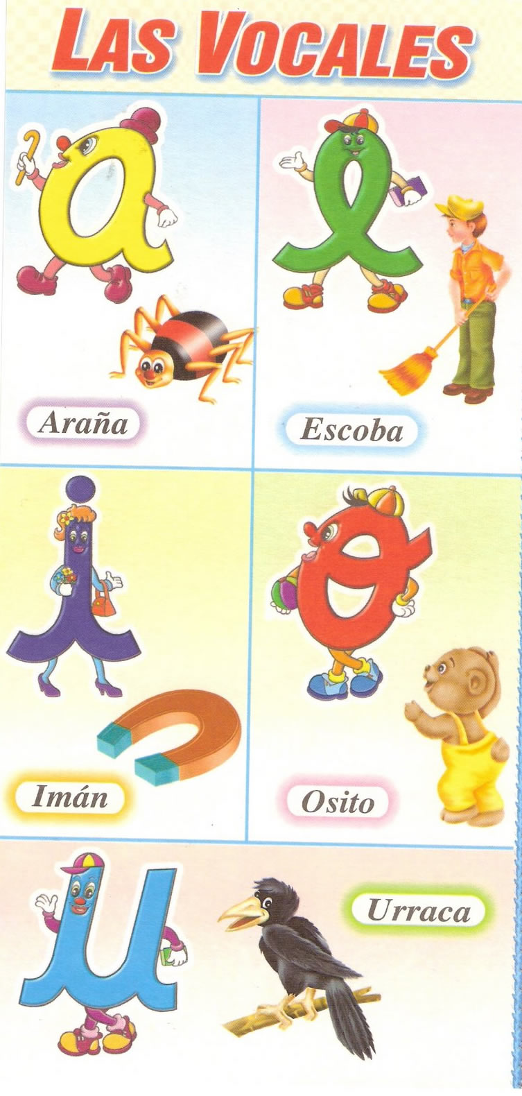 Rayito de Colores: Vocales en imágenes