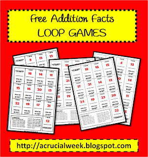 A Crucial Week: Free addition facts loop games